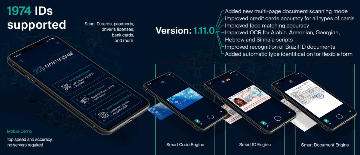 Meet Smart Engines’ SDKs v1.11.0 for automatic data capture by AI